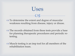 Assessment of muscle power | PPTX