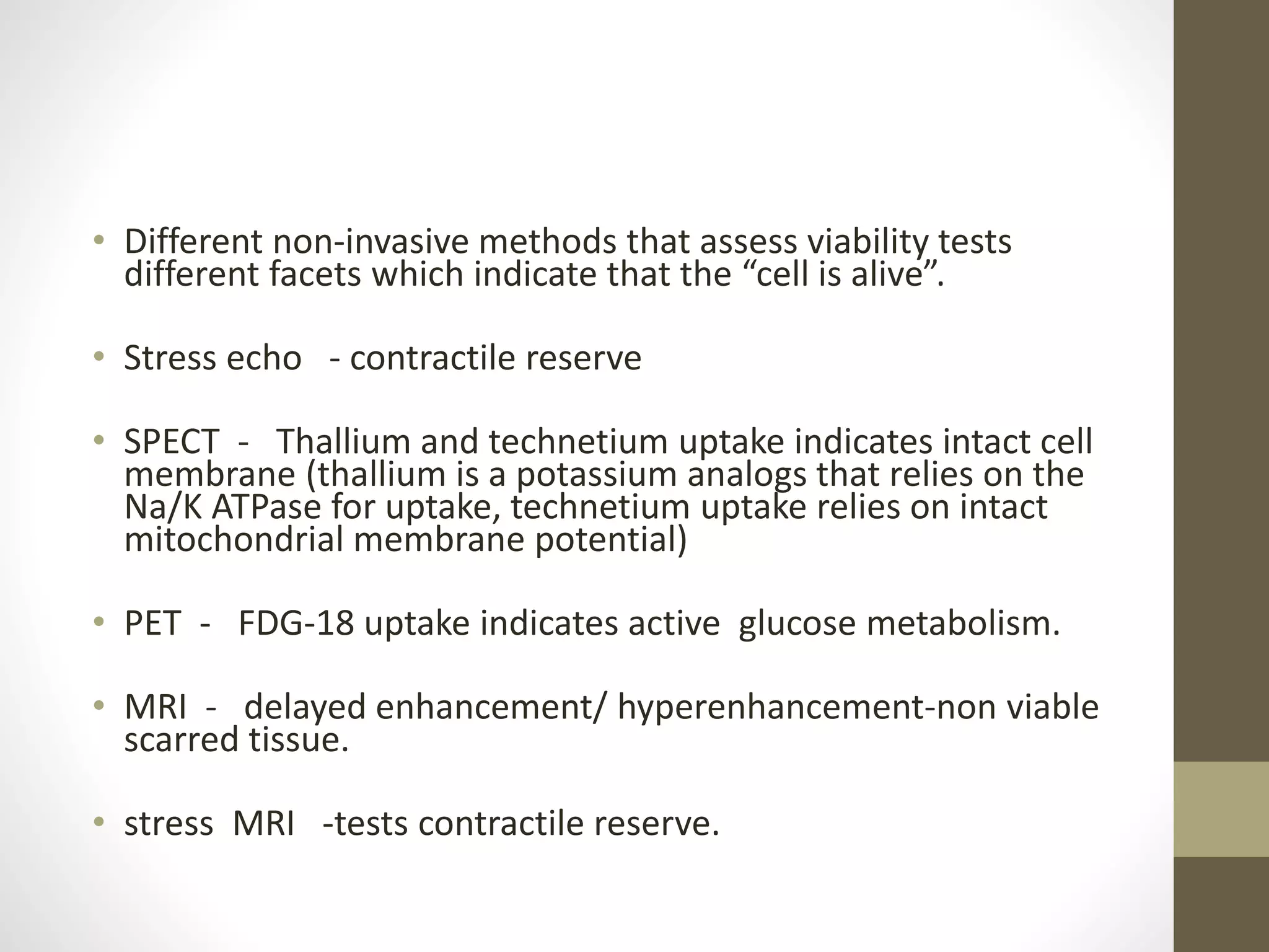 Assessment of myocardial viability | PPTX