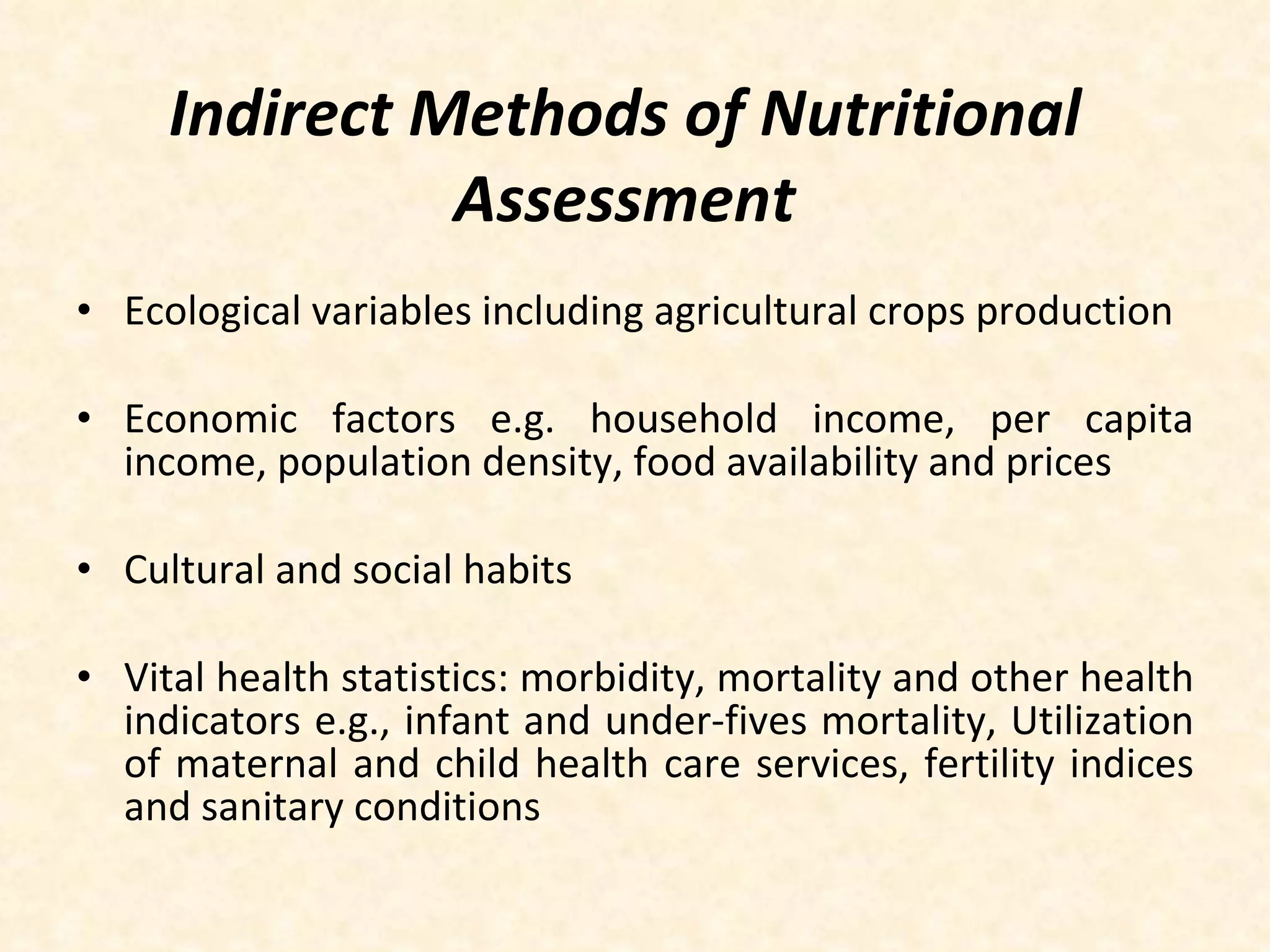 Assessment Of Nutritional Status | PPT
