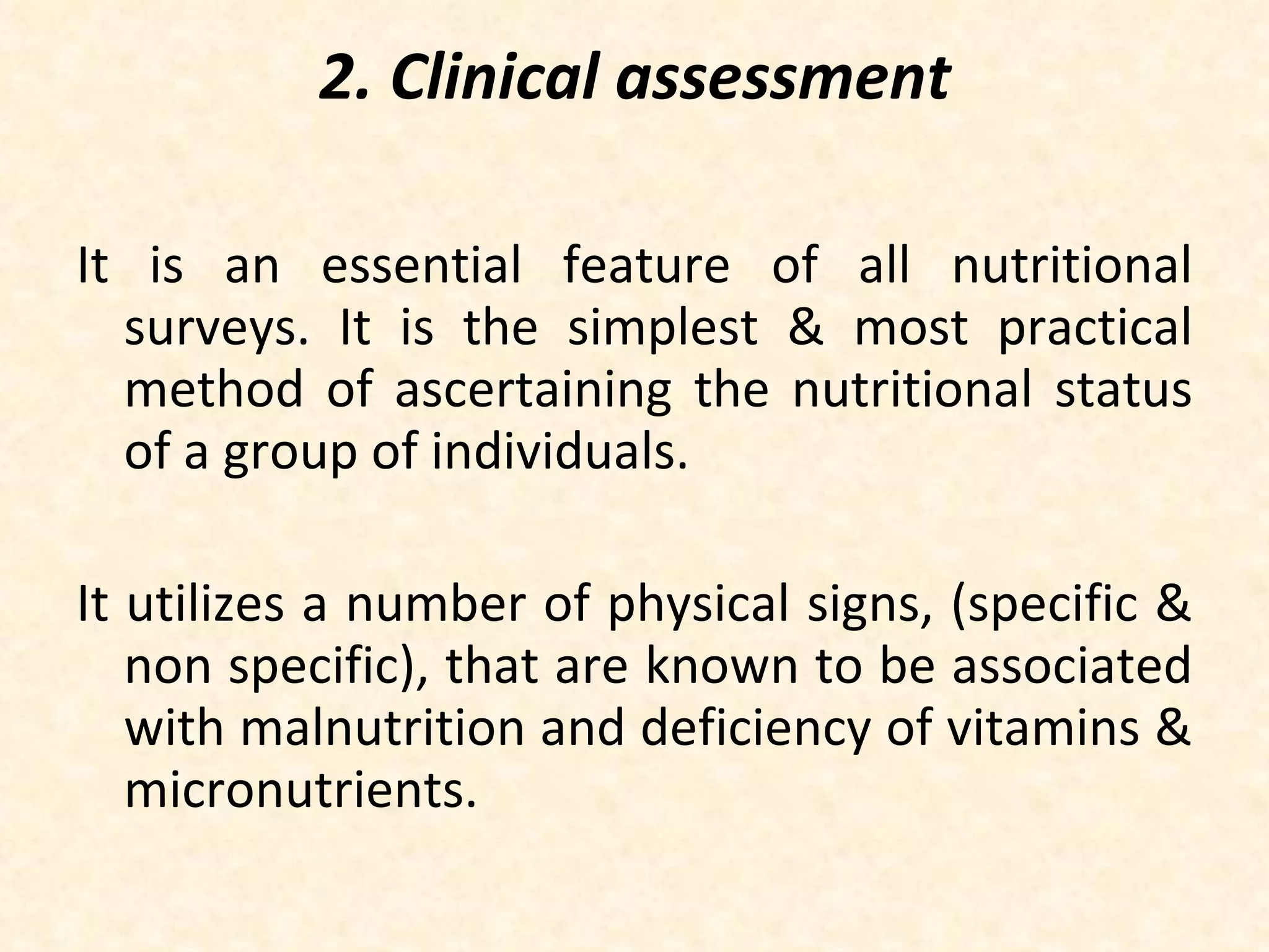 Assessment Of Nutritional Status | PPT