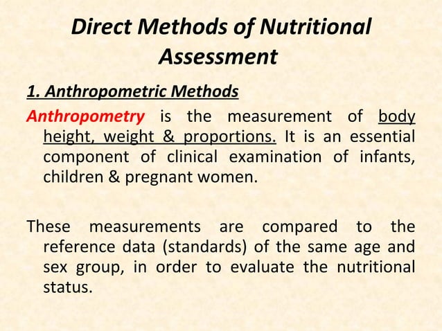 Assessment Of Nutritional Status | PPT | Nutrition | Healthy Living