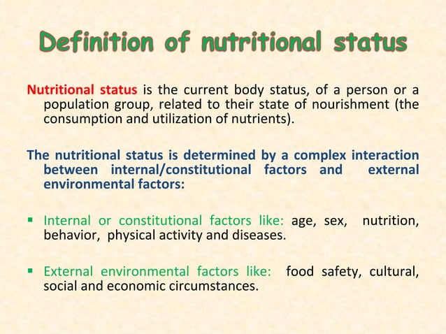 Assessment Of Nutritional Status | PPT | Nutrition | Healthy Living