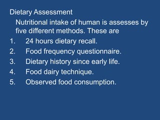 Assessment of nutritional status and nutritional history | PPTX