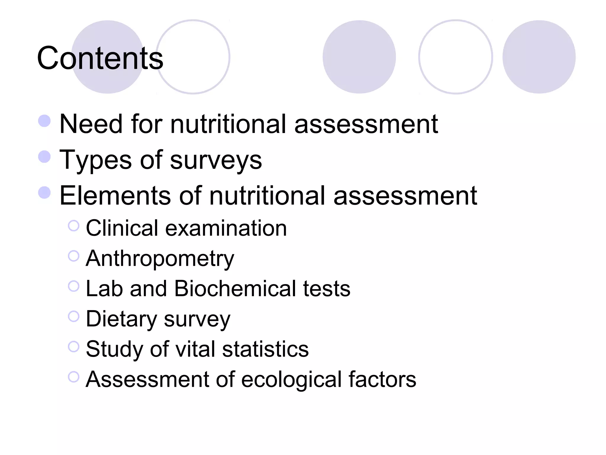 Assessmentof nutritional status | PPT