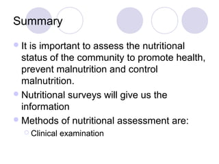 Assessmentof nutritional status | PPT