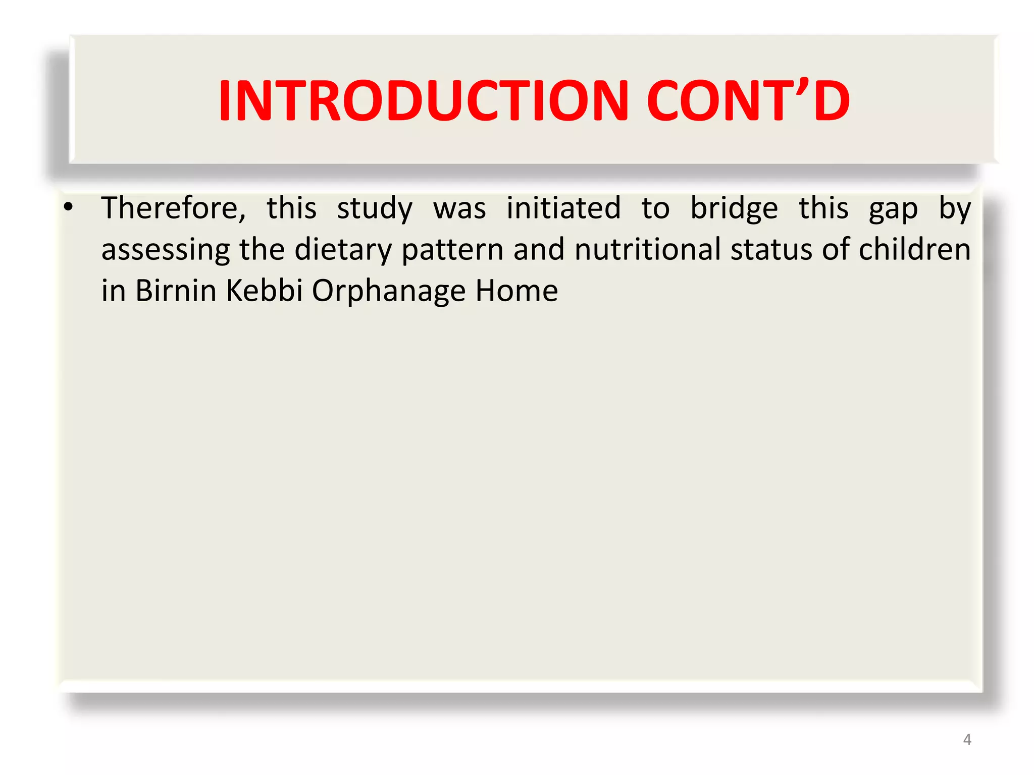 Assessment of nutritional status of children under five | PPTX