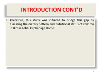 Assessment of nutritional status of children under five | PPTX