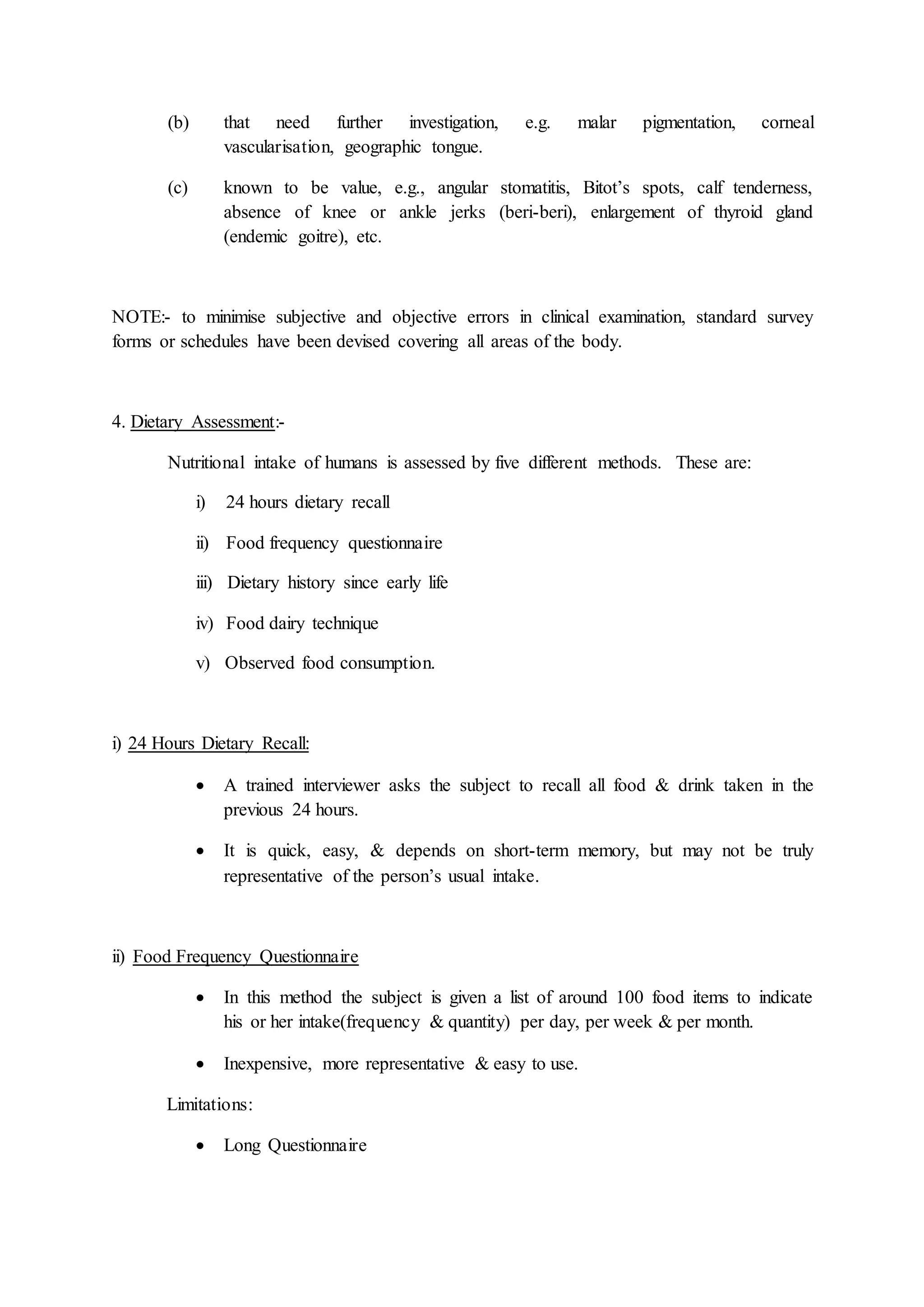Assessment of nutritional status | DOC