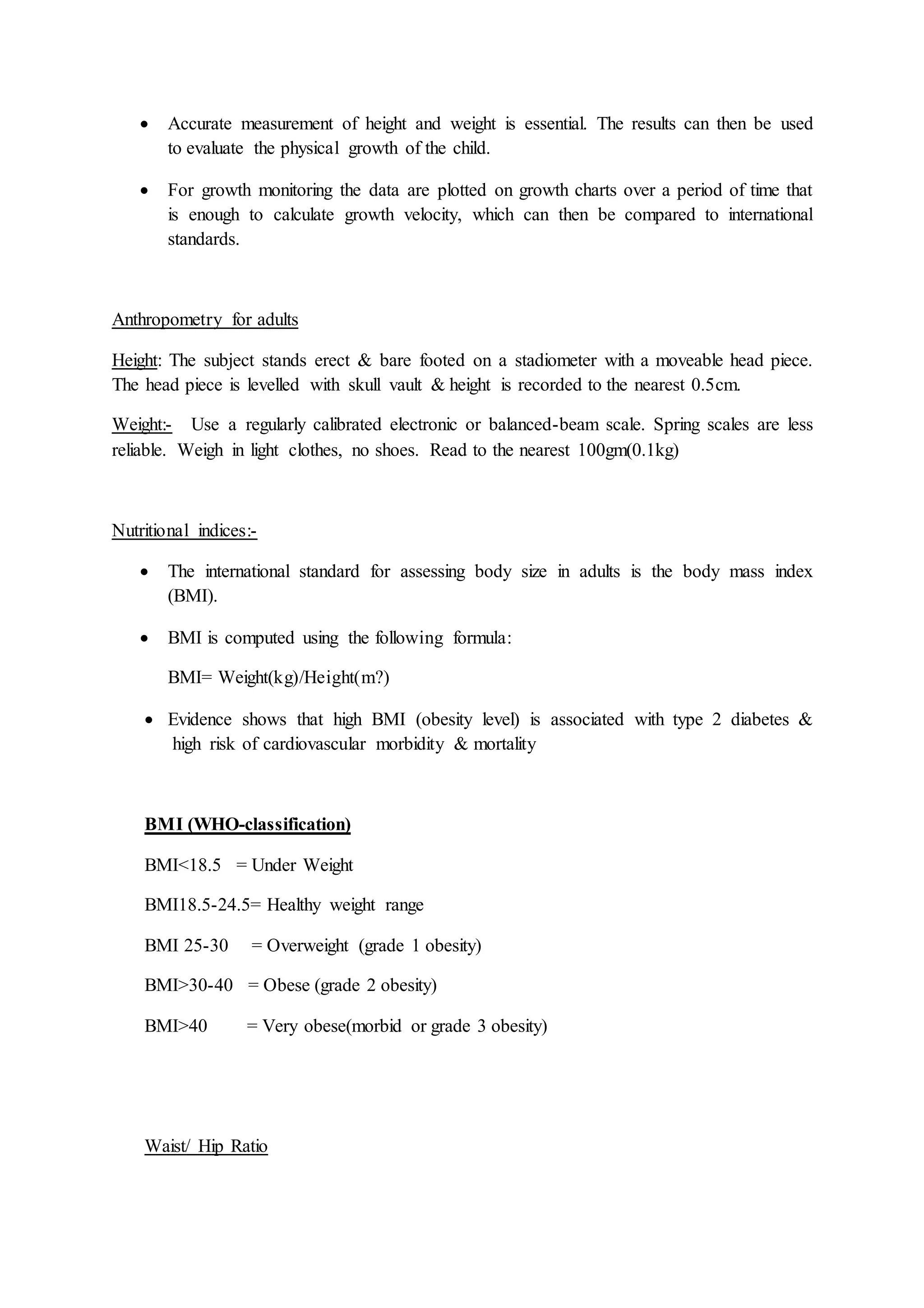 Assessment of nutritional status | DOC