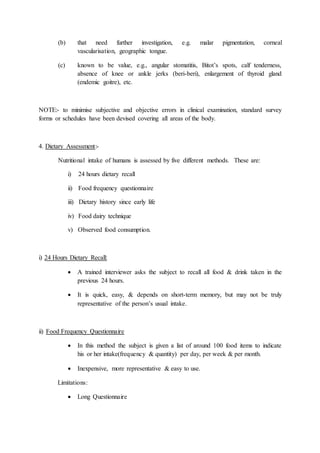 Assessment of nutritional status | DOC