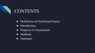 Assessment of Nutritional Status.pptx | Nutrition | Healthy Living