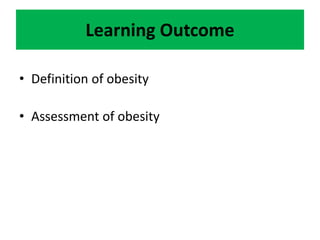 Assessment of Obesity | PPTX