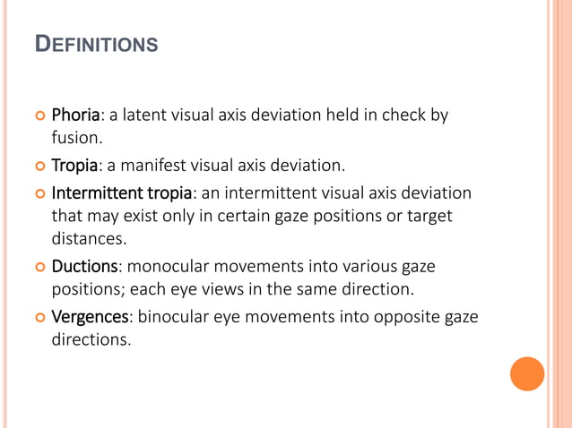 Assessment of ocular alignment | PPTX