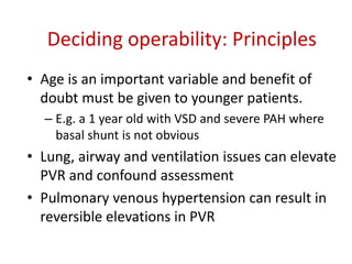 Assessment of operability of left to right shunts | PPTX