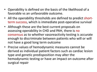 Assessment of operability of left to right shunts | PPTX