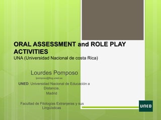 Assessment of oral skills roleplay | PPT
