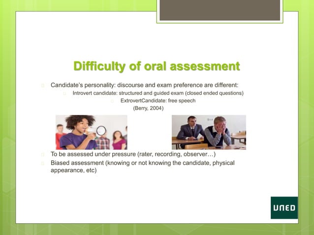 Assessment of oral skills roleplay | PPT