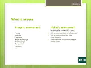 Assessment of oral skills roleplay | PPT