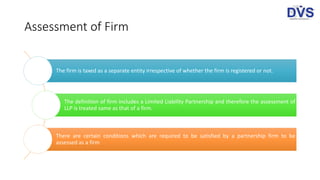 Assessment of partnership firms | PPTX