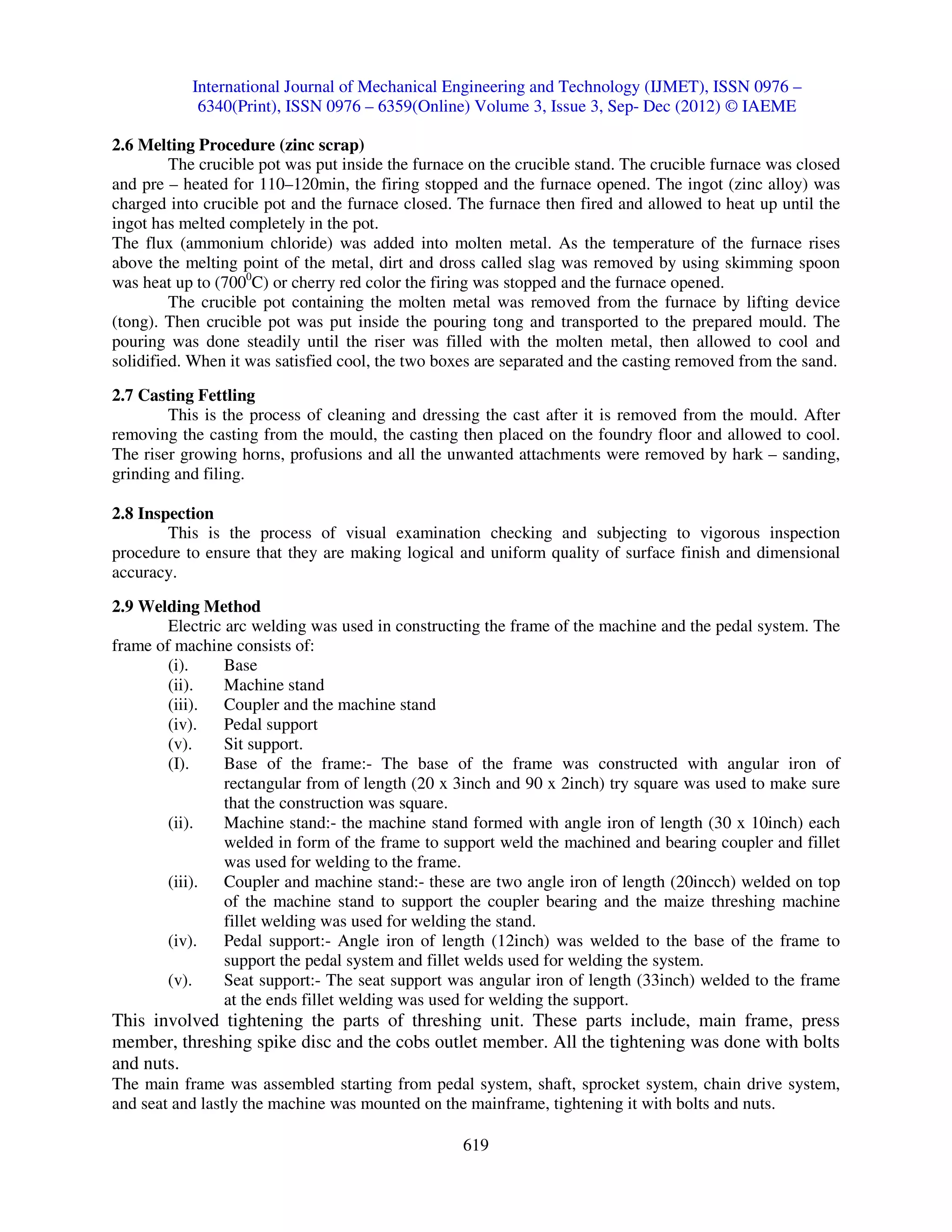 Assessment of pedal operated maize thresher for rural dwellers | PDF