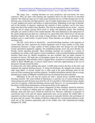 Assessment of pedal operated maize thresher for rural dwellers | PDF