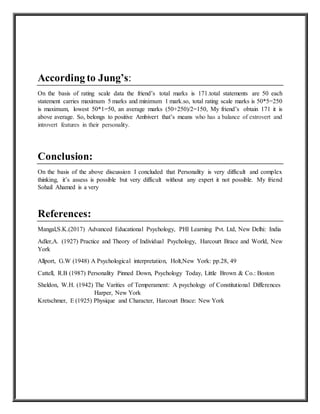 Assessment of personality | DOCX