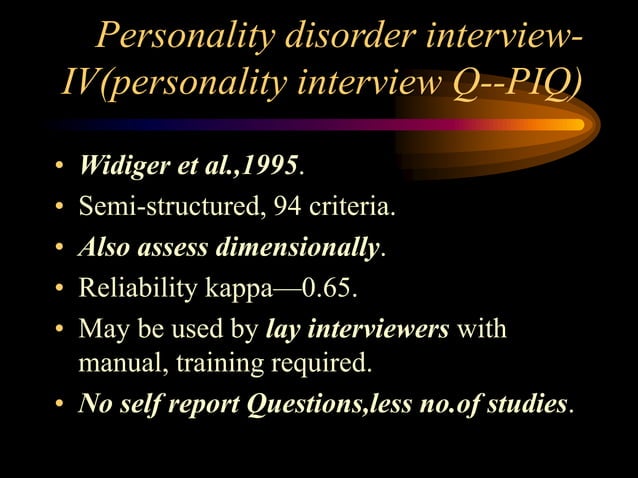 Assessment of Personality Disorders.pptx | Mental Health | Diseases and ...