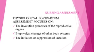 Assessment of postnatal women | PPTX