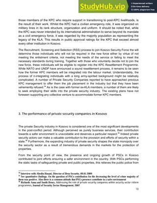Assessment Of Private Security Companies In Kosovo | PDF
