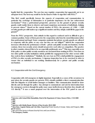 Assessment Of Private Security Companies In Kosovo | PDF