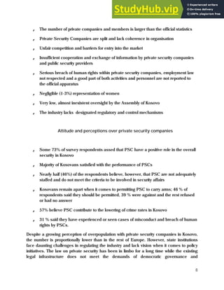 Assessment Of Private Security Companies In Kosovo | PDF
