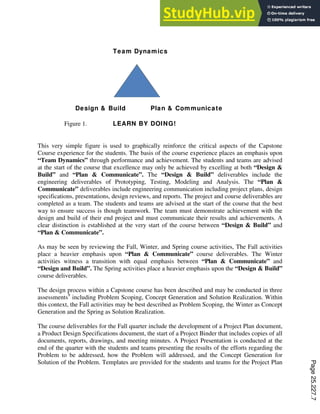 Assessment Of Project Completion For Capstone Design Projects | PDF