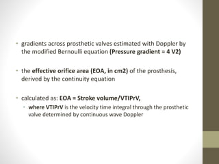 Assessment of prosthetic valve function | PPTX
