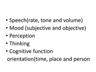 Assessment of psychiatric patient | PPTX