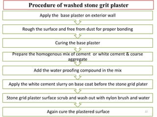 Assessment Of Quality Of Tiles Works & Washed Stone Grit Plaster Works ...