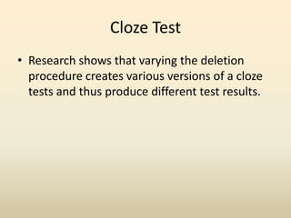 Assessment of reading | PPTX