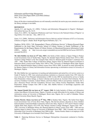 Assessment of reference service provision of three academic libraries ...