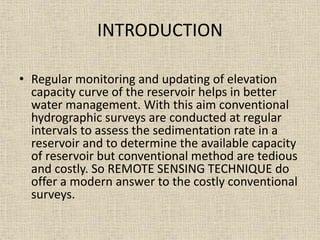 Assessment of reservoir sedimentation by remote sensing | PPTX