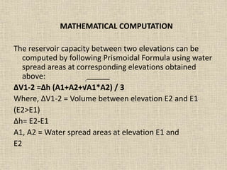 Assessment of reservoir sedimentation by remote sensing | PPTX