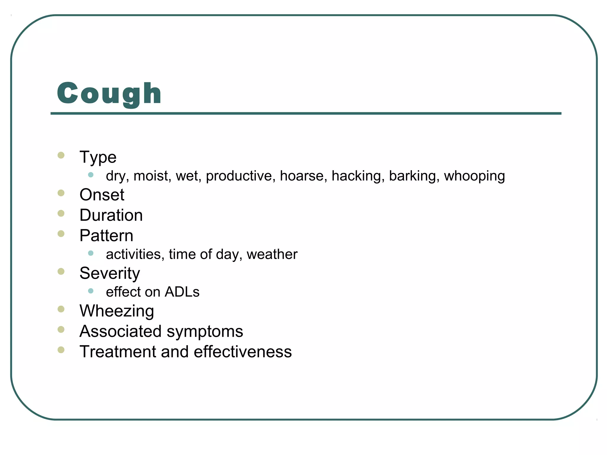 Assessment of respiratory system | PPT