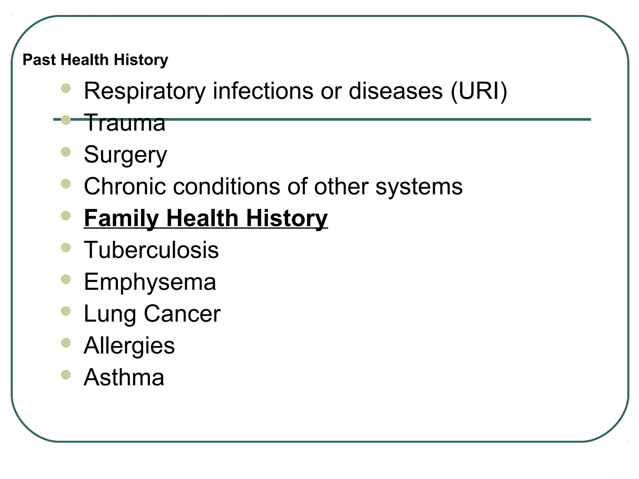 Assessment of respiratory system | PPT