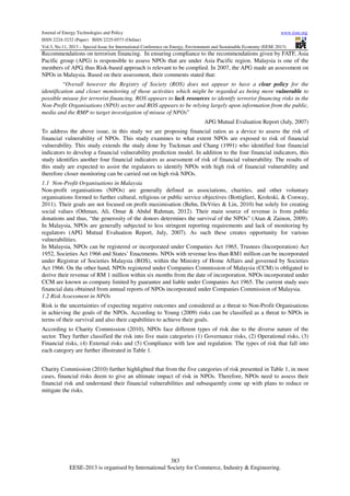 Assessment of risk using financial ratios in non profit organisations | PDF