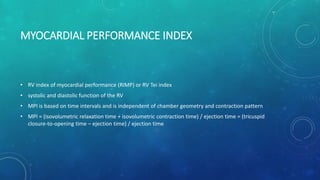 Assessment of rv function | PPTX