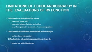 Assessment of rv function | PPTX