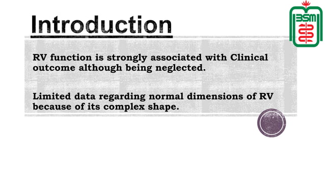 ASSESSMENT OF RV FUNCTION.pptx | Heart and Cardiovascular Diseases ...