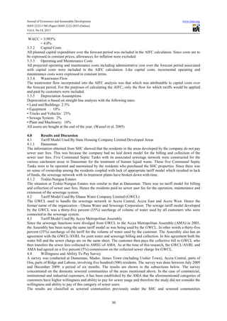Assessment of sewerage tariff in accra | PDF