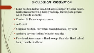 Assessment of shoulder | PPTX