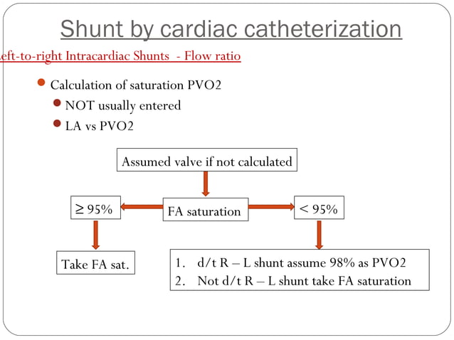 Assessment of shunt by cardiac catheterization | PPT
