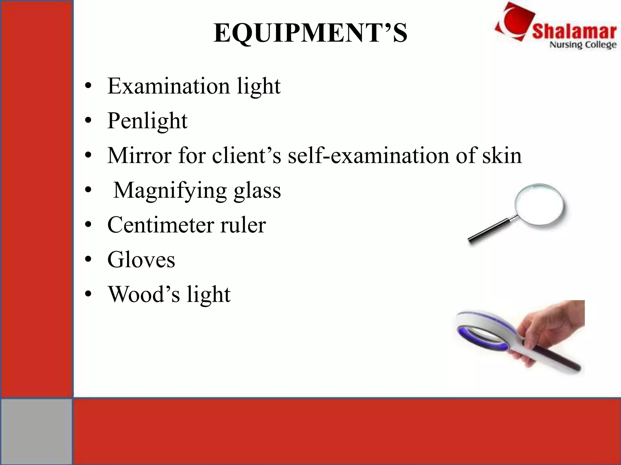 Assessment of Skin, Hairs & Nails. | PPTX