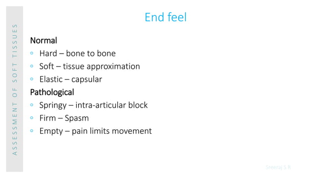 Assessment of contractile & inert tissues | PPTX | Physical Therapy ...